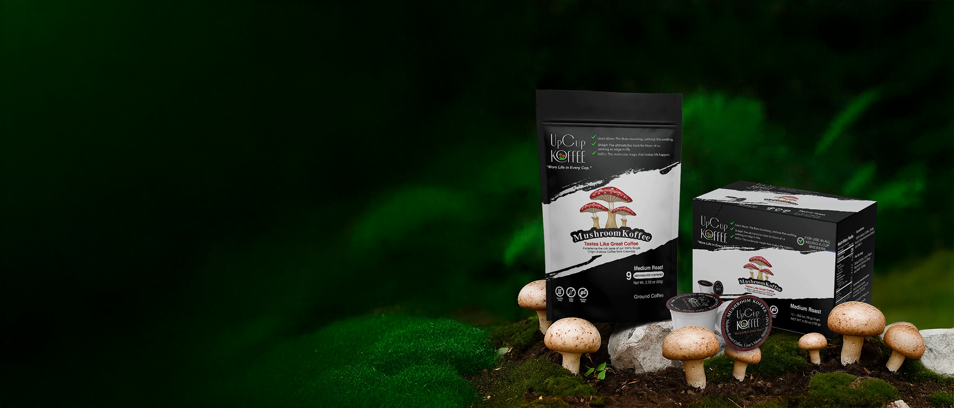 UpCup Koffee – Best Mushroom Coffee for Energy, Focus & Gut Health
